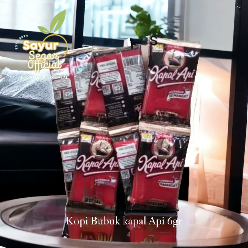Jual Kopi Hitam Bubuk Kapal Api 6 gr ( isi 20 Bungkus/ 2 Renceng ...