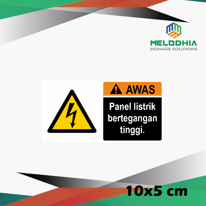 Jual Signage (Papan Nama) - Panel Listrik Bertegangan Ukuran 10x5 cm ...