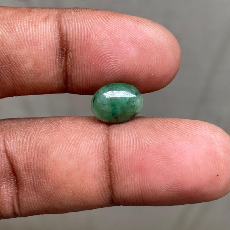 Jual Batu Zamrud Asli Jamrud Natural Emerald Beryl Cabochon Dim 11x8 ...
