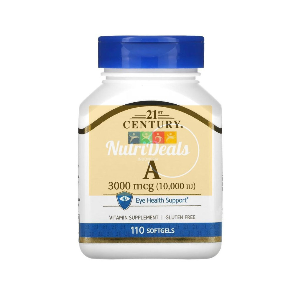 Jual 21st Century Vitamin A Retinol 3000 mcg 110 Softgels Supplement ...