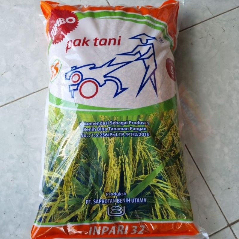 Jual Benih Padi Inpari 32 Jumbo Pak Tani 5kg exp 07/25 | Shopee Indonesia