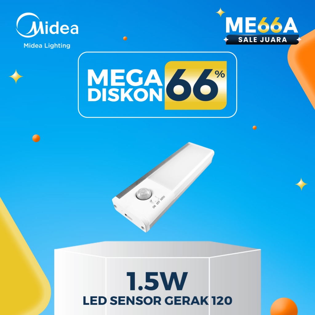 Jual Midea Lighting Lampu LED Sensor Otomatis Gerakan Portable Magnetic ...