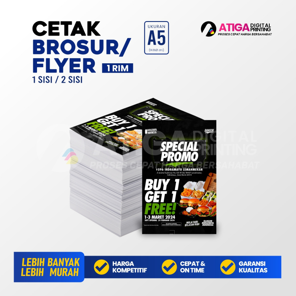 Jual Cetak Brosur Flyer Ukuran A5 | Cetak Pamflet Flyer Poster Ukuran ...