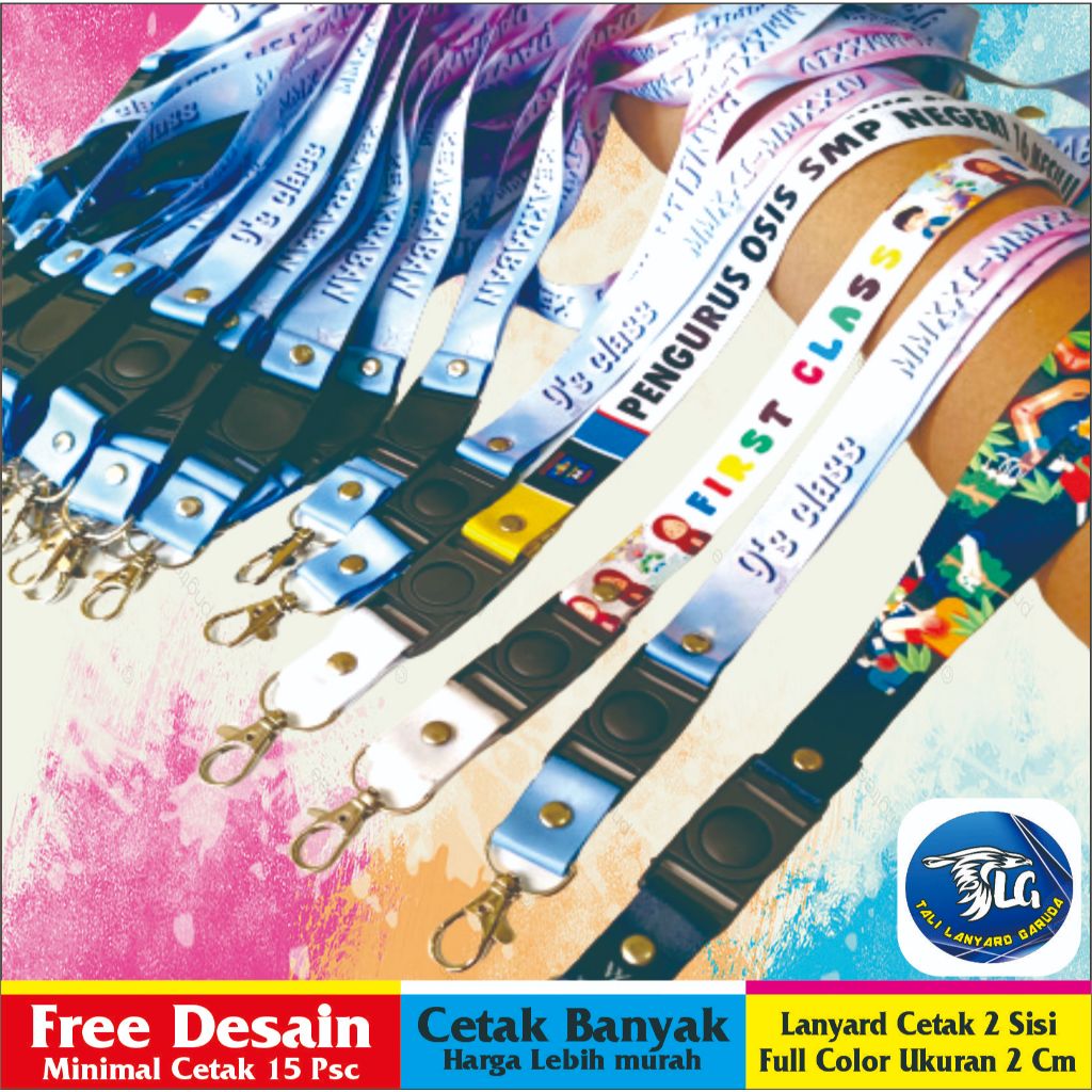 Jual CETAK LANYARD CUSTOM FULL PRINTING 2 cm | Shopee Indonesia