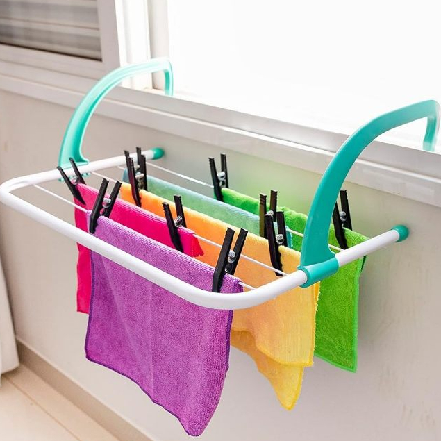 Jual x-Mart Coat Hanger Balcony Dryer Rack Clothes Dryer 6447 | Shopee ...