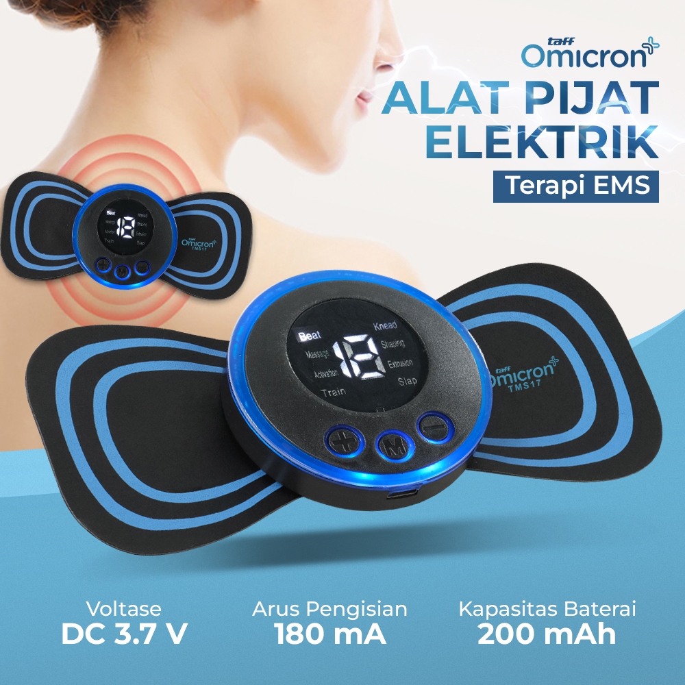 Jual TaffOmicron Alat Untuk Pijat Elektrik Tempel EMS Terapi Leher ...