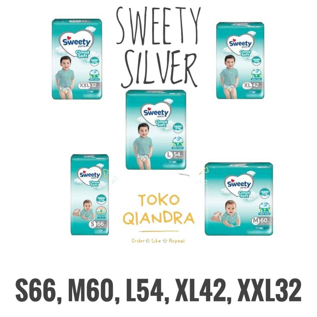 Jual SWEETY SILVER PANTS S66 M60 L54 XL42 XXL32 POPOK CELANA [TOKO ...
