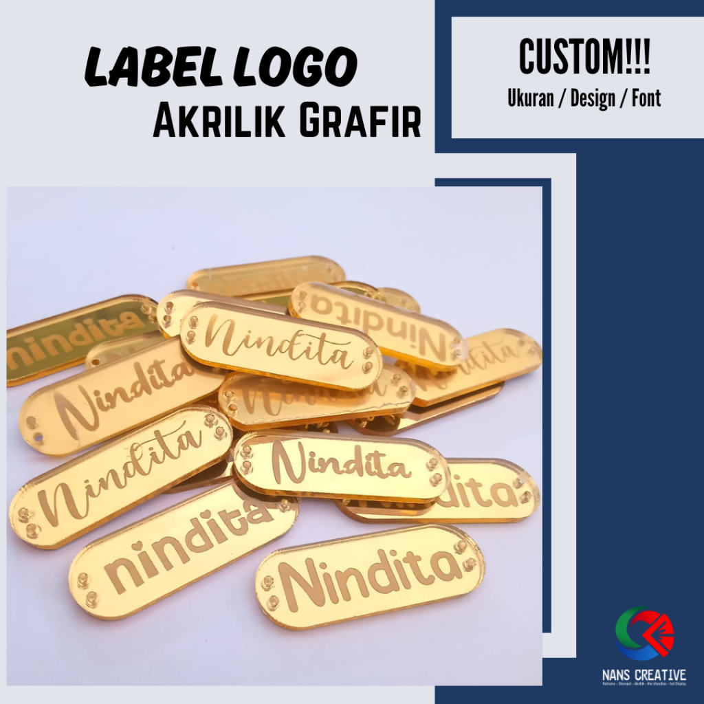 Jual Label Logo Akrilik CUSTOM | Shopee Indonesia