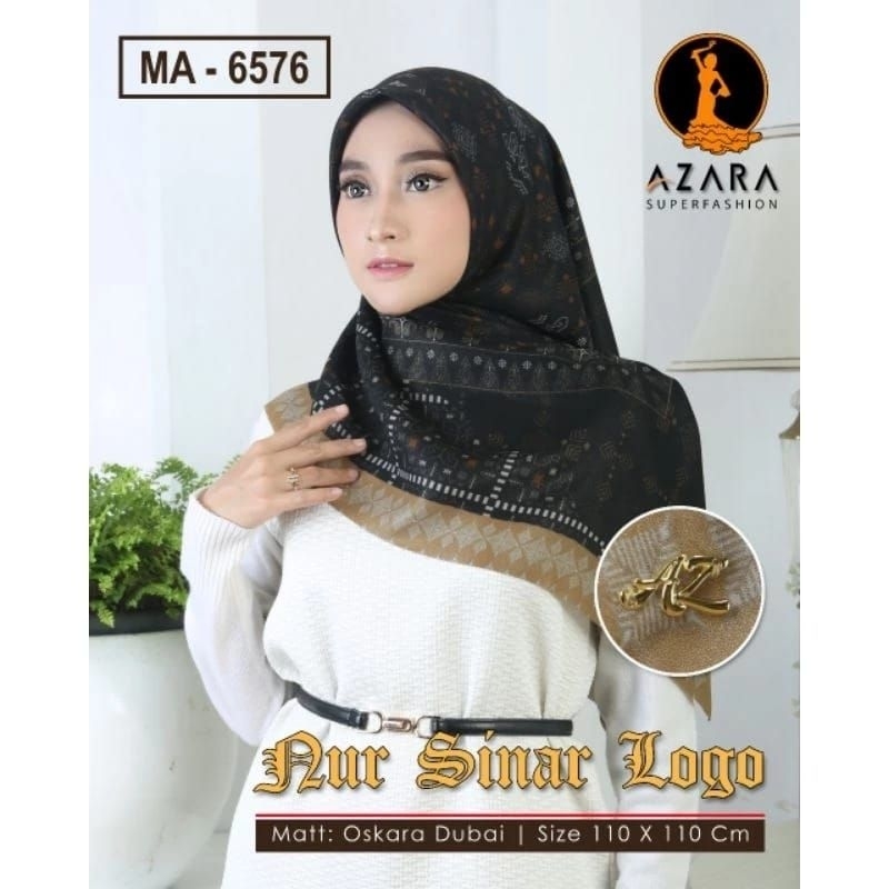 Jual Paket Hemat 3pcs Hijab Sinar Black edition Logo Metal By Azara ...