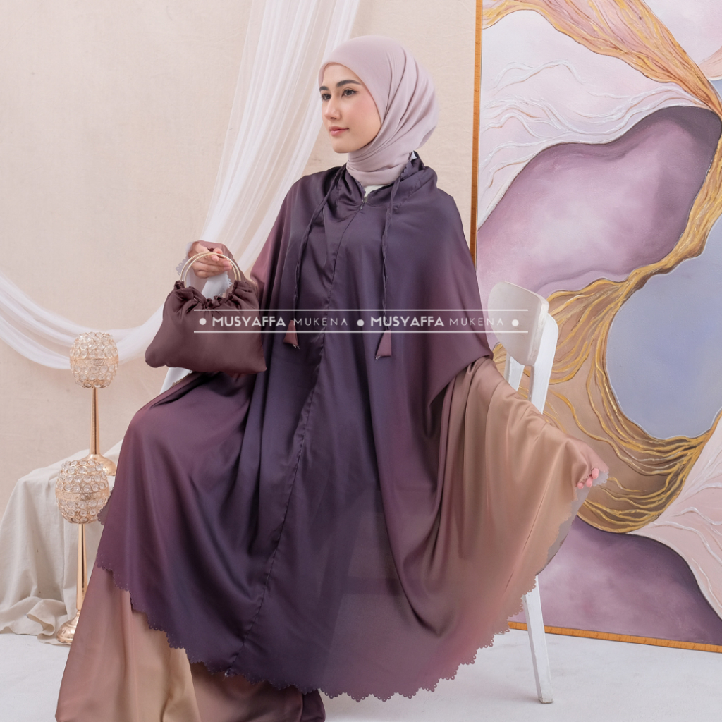 Jual MUSYAFFA - Mukena Jumbo Armani Silk Premium 2in1 Gradasi Allena ...