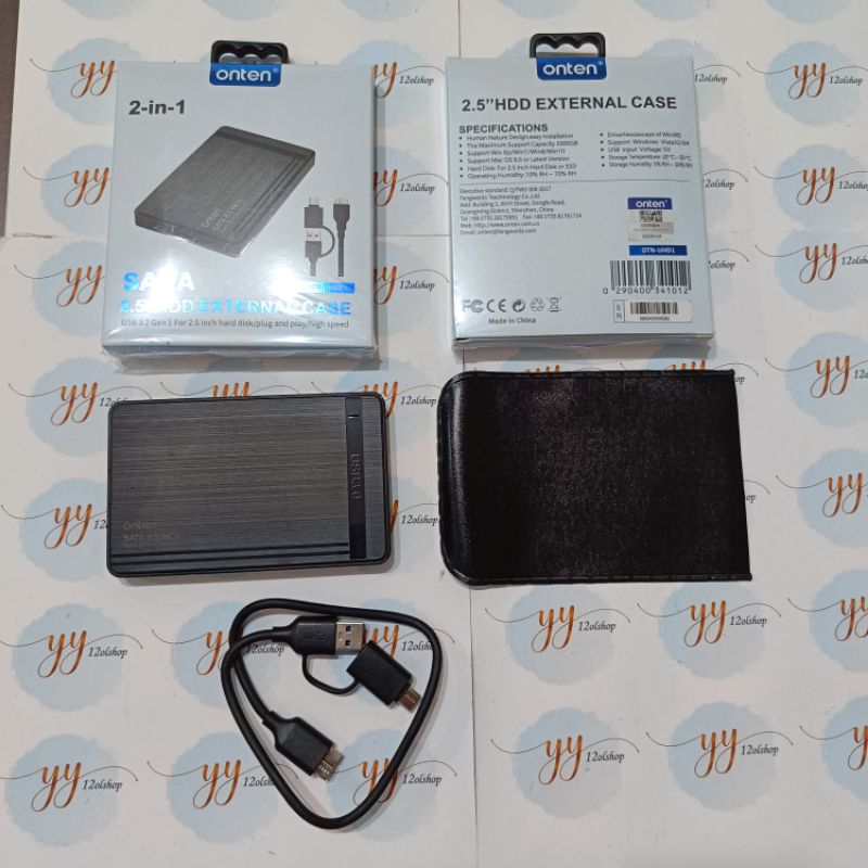 Jual HARDDISK ENCLOSURE ONTEN 2.5" USB TYPE C + USB A / CASING HARDDISK ...