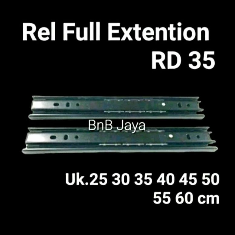 Jual Rel Full Extention MURAH RD35 / FE 35 Panjang 35 mm, Panjang 25 ...