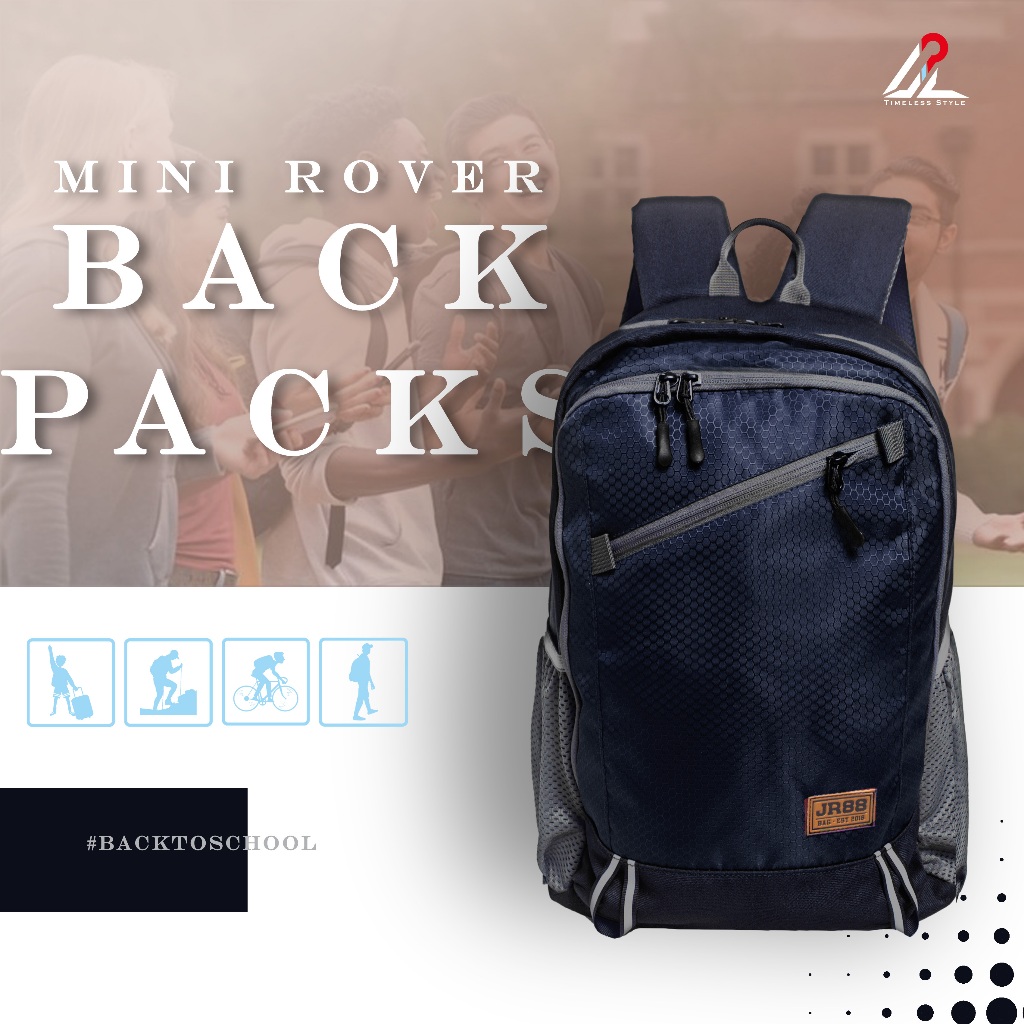 Jual Tas Ransel Mini Rover Navy Murah backpack 25 Liter Pria wanita ...