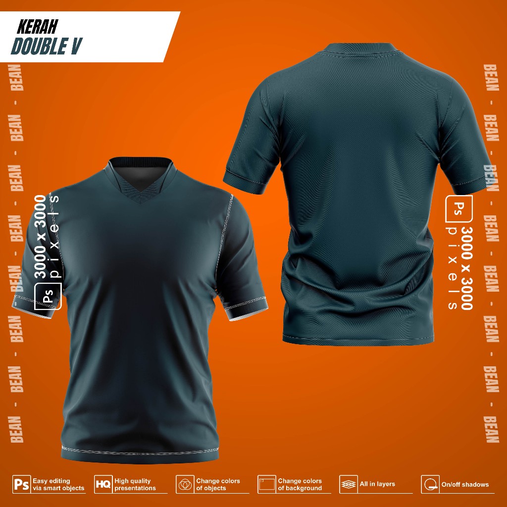 Jual MOCKUP JERSEY KERAH DOUBLE V - PHOTOSHOP (SMART OBJECT) | Shopee ...