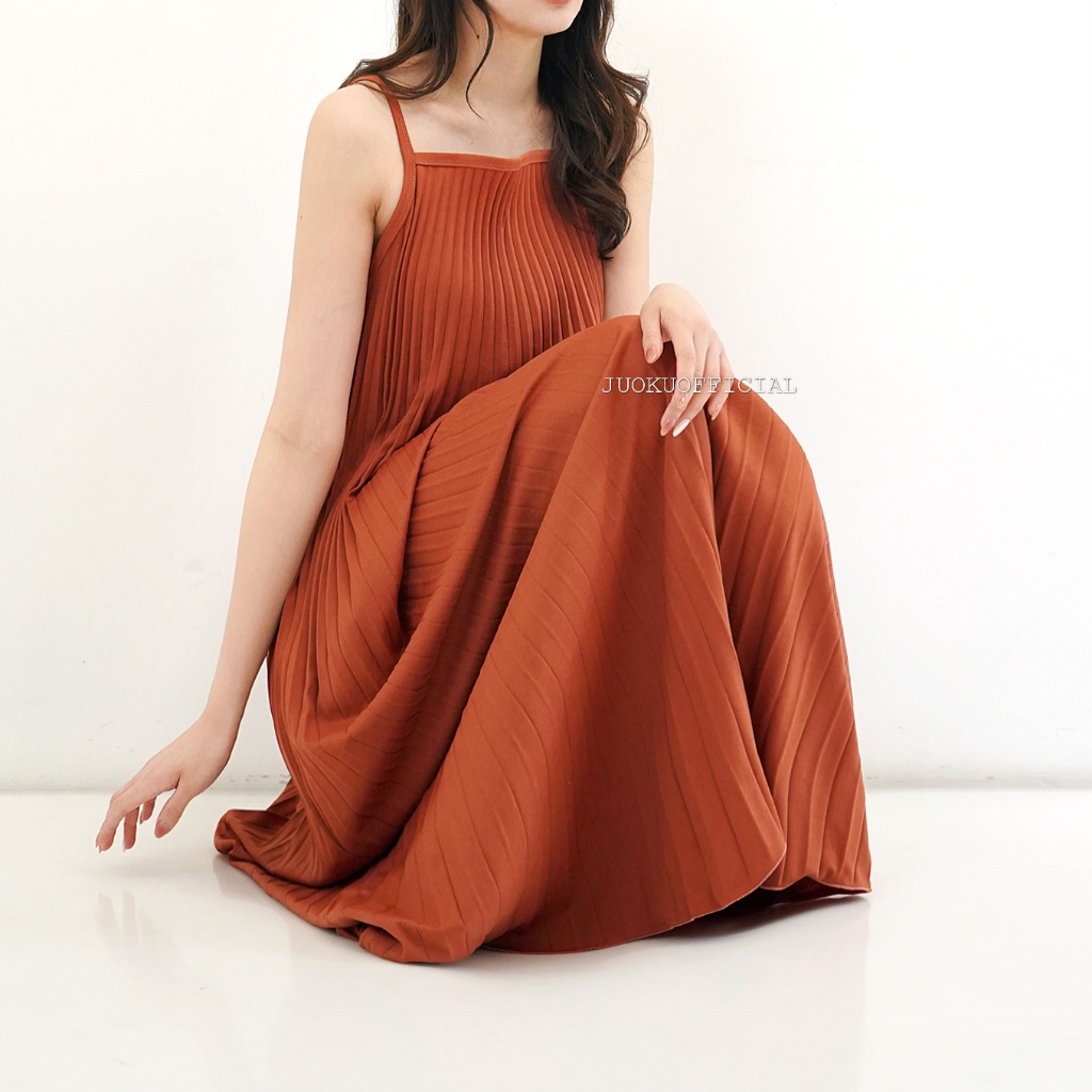 Jual Inner Dress Plisket Mayung / Dress Polos Plisket / Inner Plisket ...