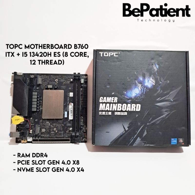 Jual TOPC MoDT Motherboard B760 ITX + I5 13420H ES (8 Core, 12 Thread ...