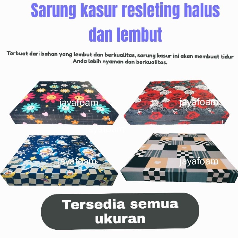 Jual sarung kasur busa resleting semua ukuran ada tebal 30 / 25 / 20 ...