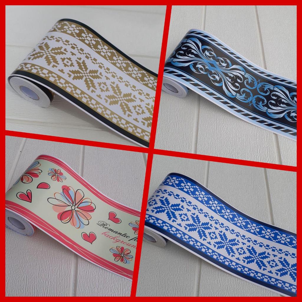 Jual LIST STICKER LIS WALLSTIKER LIS BORDER WALPAPER MOTIF BUNGA BATIK ...
