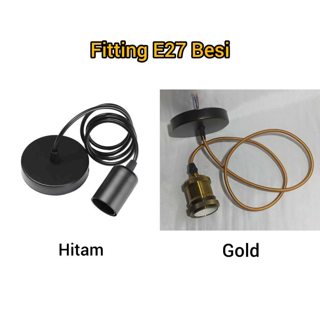 Jual Fitting Lampu Gantung E27 Besi | Shopee Indonesia
