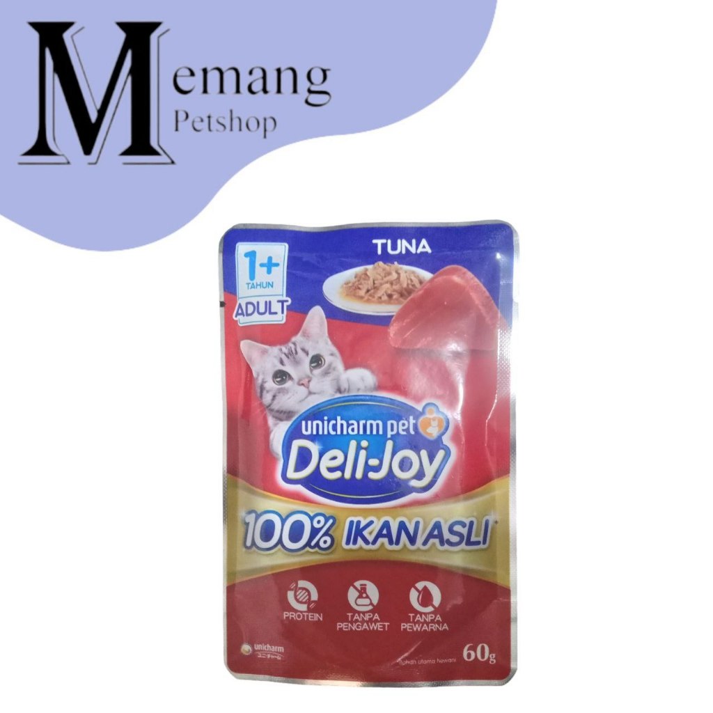Jual Deli Joy Pouch 60gr Adult Tuna - Delijoy Makanan Kucing Basah Deli ...