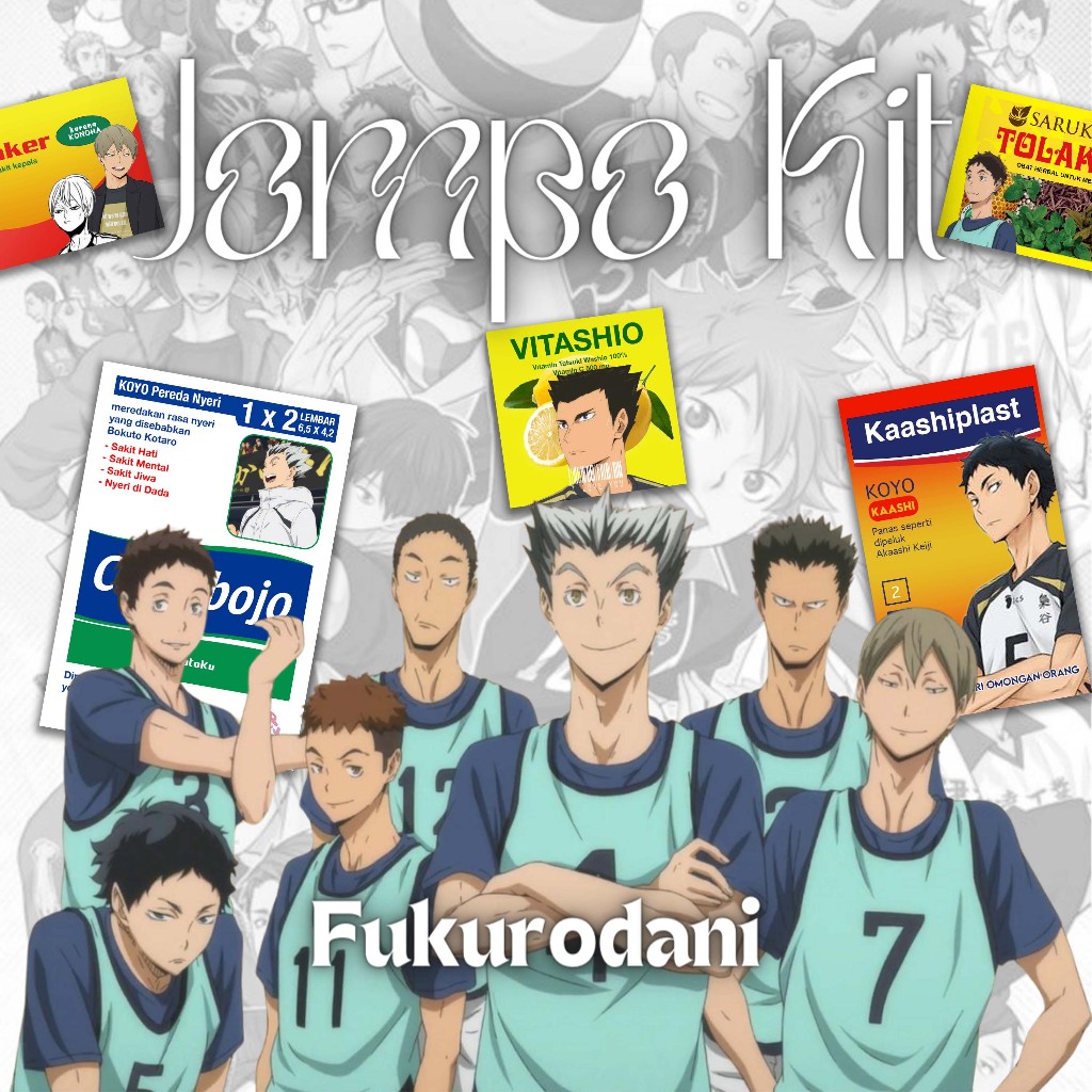 Jual FUKURODANI HAIKYUU!! JOMPO KIT // SALONPAS, HANSAPLAST KOYO, TOLAK ...
