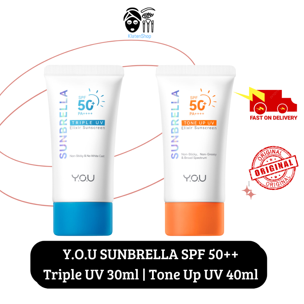 Jual Y.O.U SUNBRELLA SPF 50++ Triple UV 30ml | Tone Up UV 40ml | Shopee Indonesia