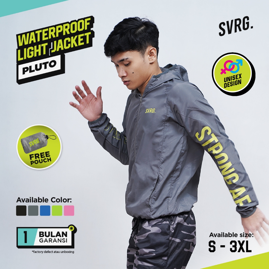 Jual SVRG Pluto Waterproof Running Jacket for Men & Women - Jaket Lari Pria & Wanita - Baju ...