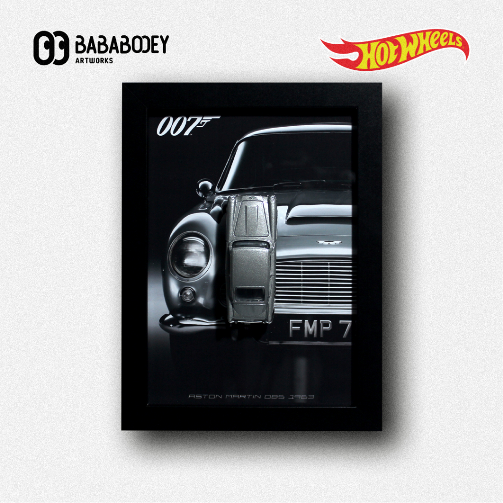 Jual Hot Wheels Aston Martin DB5 James Bond 007 Wall Art Display 3D by ...