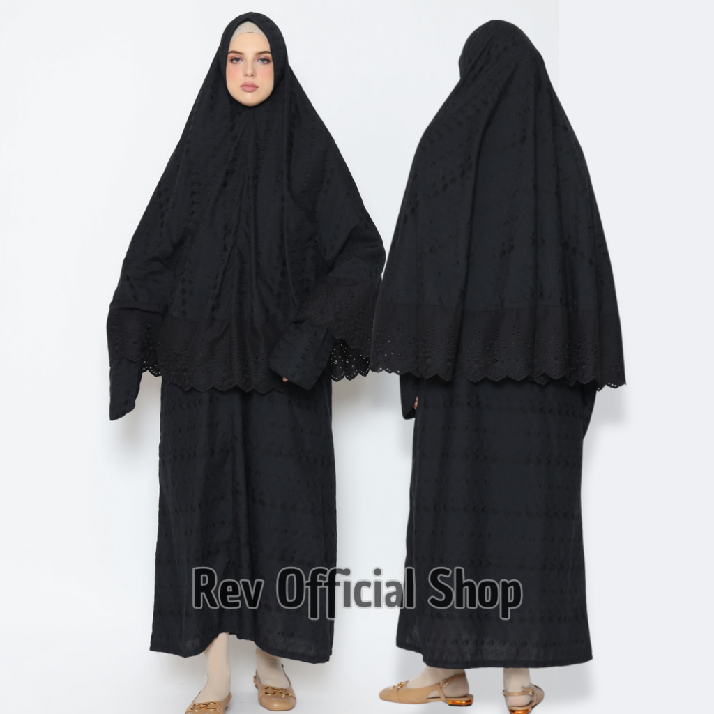Jual Rev Baju Ihram Wanita Lengkap Gamis Haji dan Umroh Wanita Hitam ...