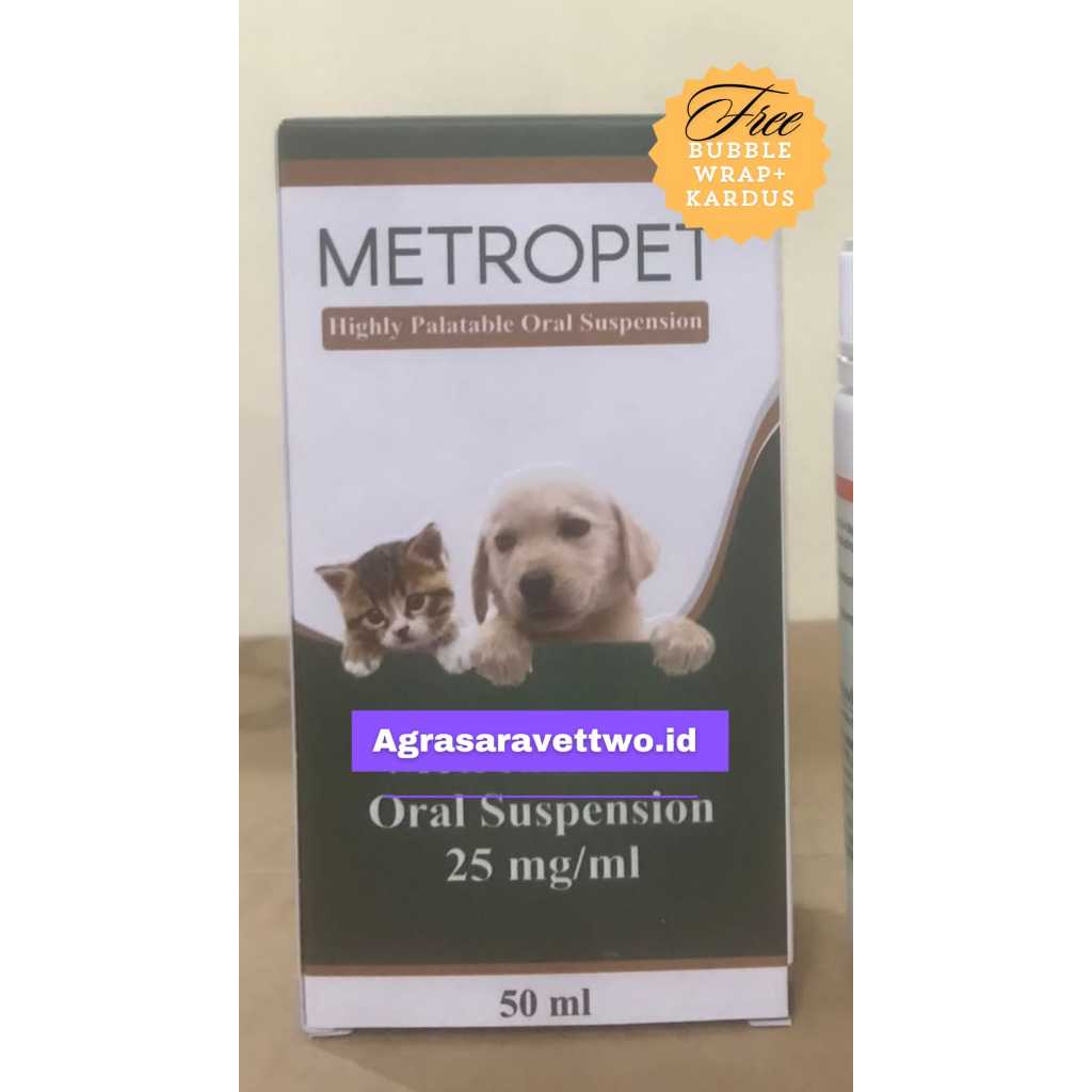Jual Metropet 50 ml - metro nidazole oral 25 mg obat diare anjing ...
