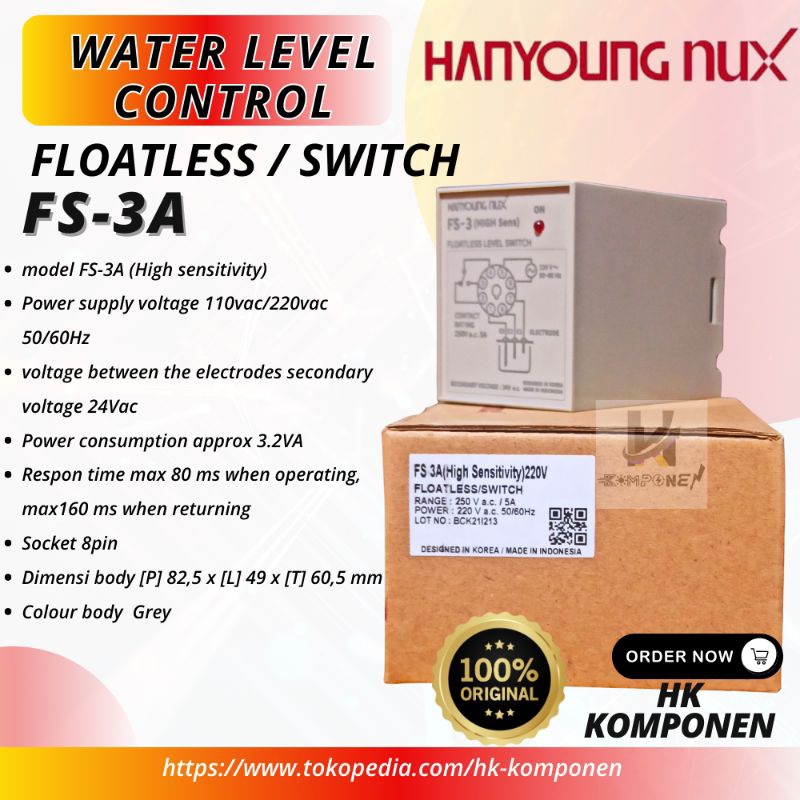 Jual fs-3a hanyoung water level control wlc 220vac | Shopee Indonesia