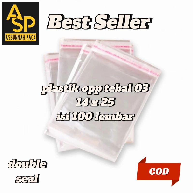 Jual Plastik Opp Undangan / Plastik Opp Hijab Seal Lem 14x25 (100 lembar) | Shopee Indonesia