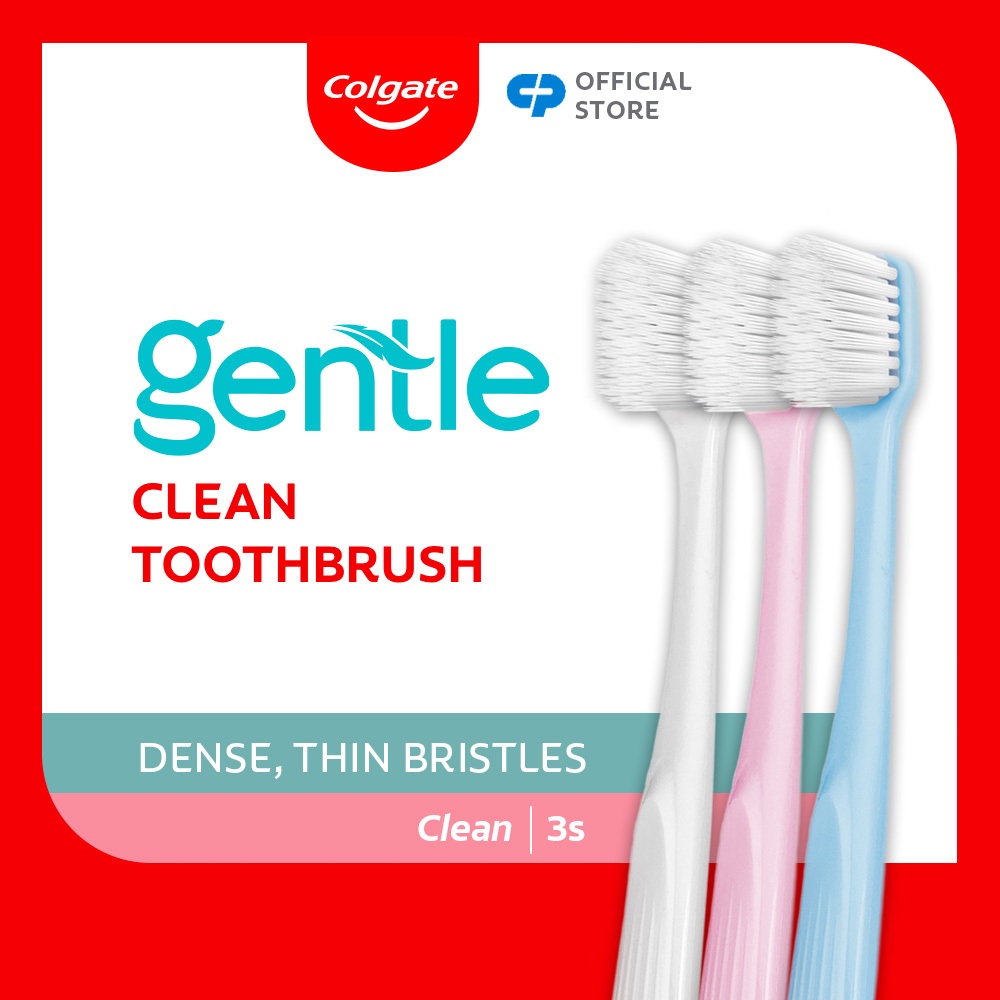 Jual Colgate Gentle Clean 3s Toothbrush - Sikat Gigi Isi 3pcs | Shopee ...