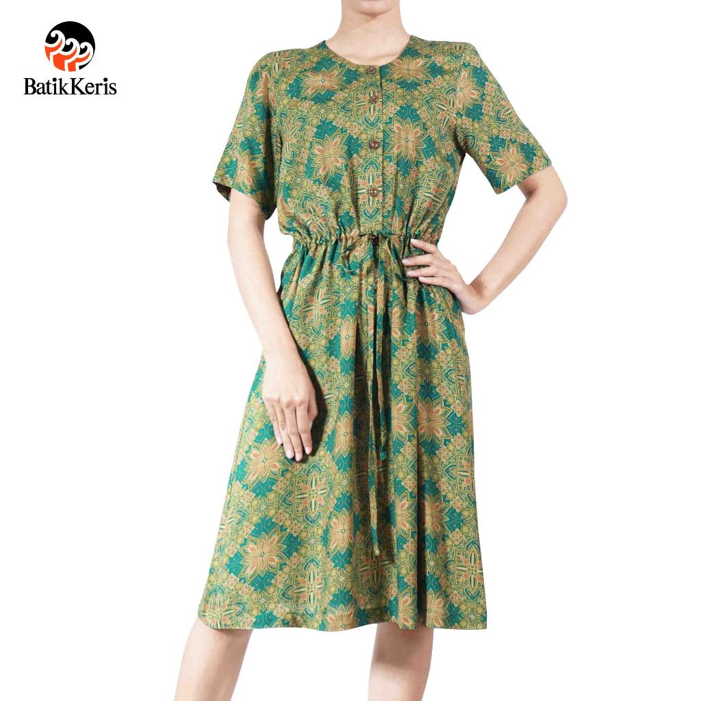Jual Batik Keris Daster Lengan Pendek Motif Ceplok Mekar | Shopee Indonesia