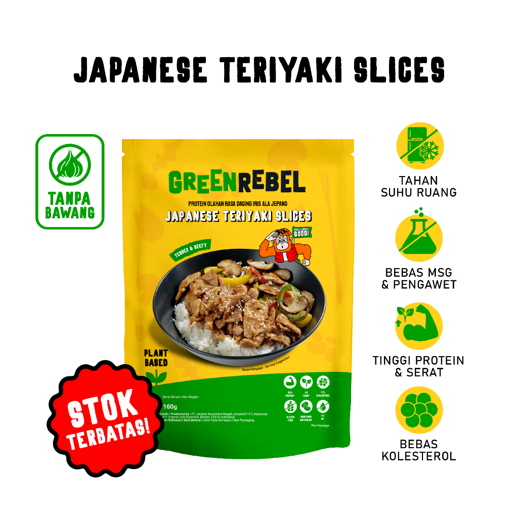 Jual Green Rebel Japanese Teriyaki Slices | Daging Vegan Slice Dengan ...