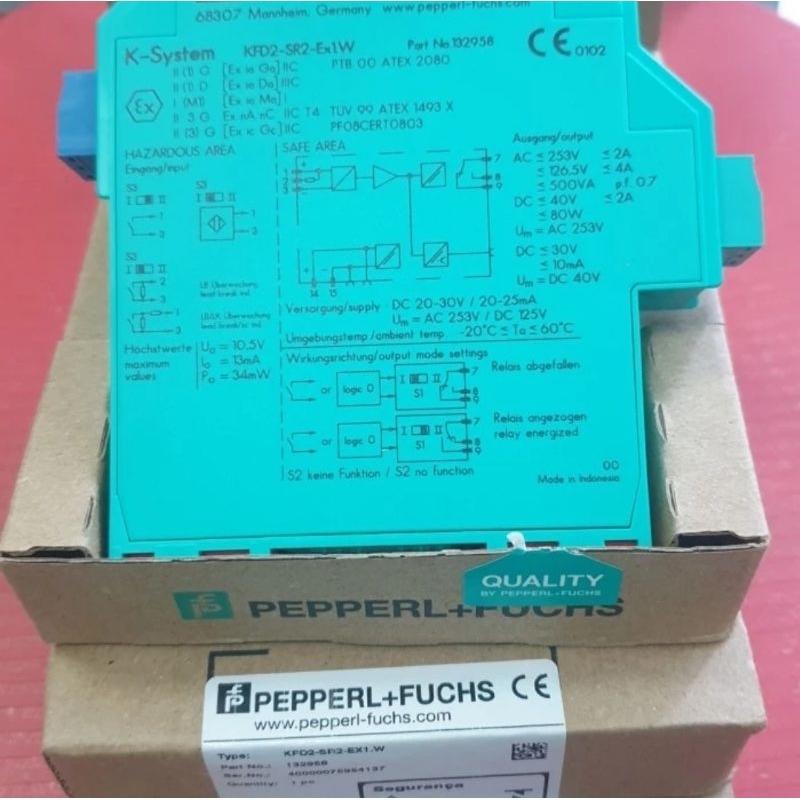 Jual Pepperl Fuchs Switch Amplifier KFD2-SR2-Ex1.W KFD2-SR2-Ex1W ...