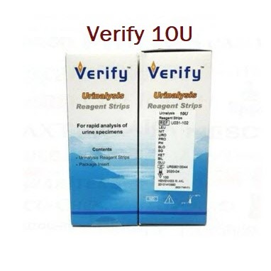 Jual Verify Urinalysis Reagent Strips Isi 100 Strip (10 Parameter/10PE ...