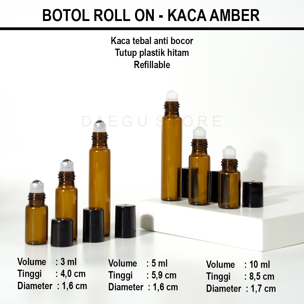 Jual Botol Parfum Roll On Kaca Tebal Amber Coklat - Discovery Set ...