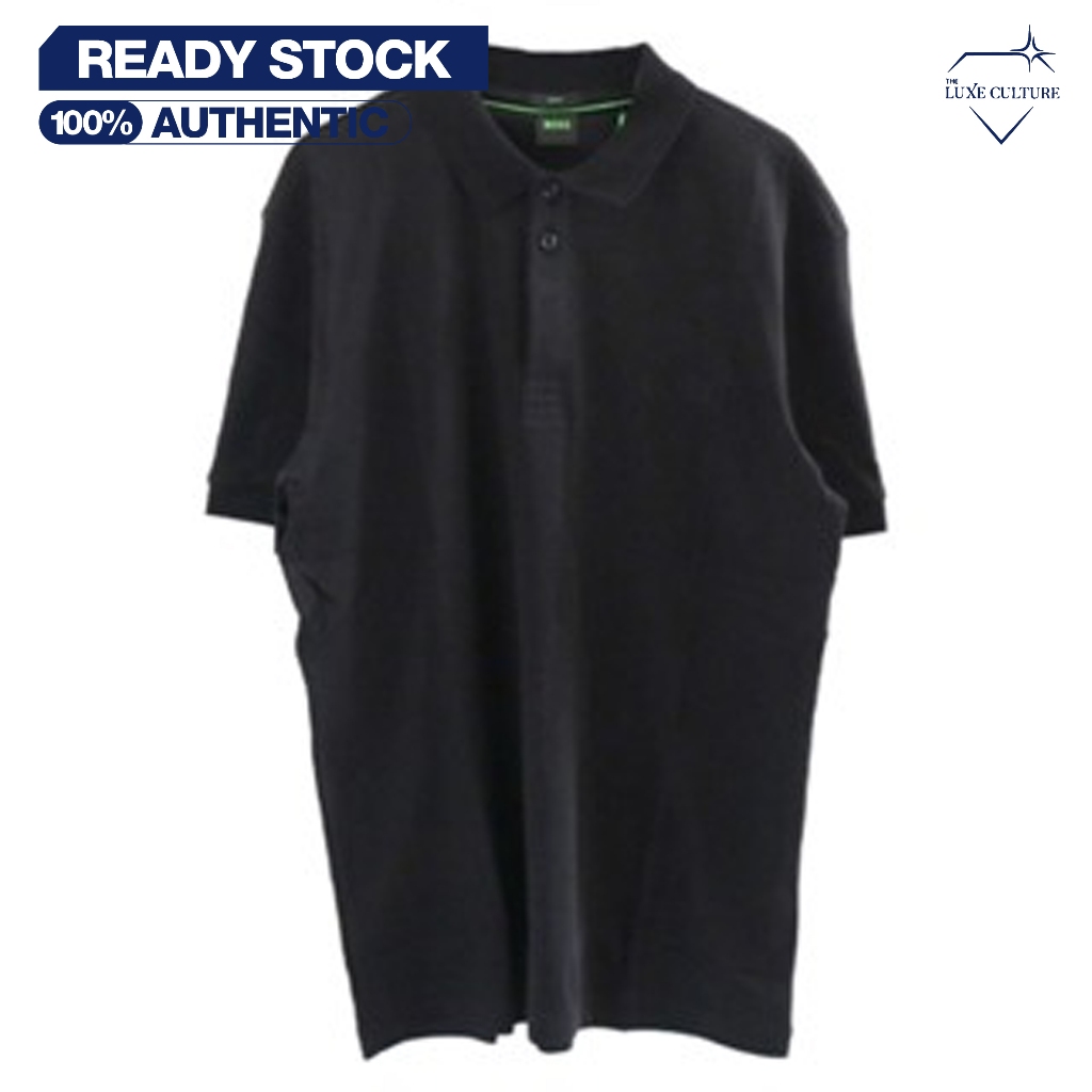 Jual Hugo Boss Interlock Mesh Double Black Polo | Shopee Indonesia