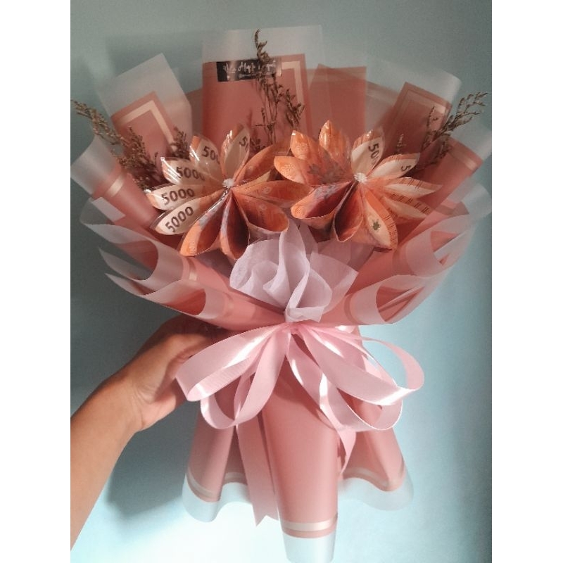 Jual Buket Uang Model Bunga | Buket Uang 10 Lembar | Shopee Indonesia