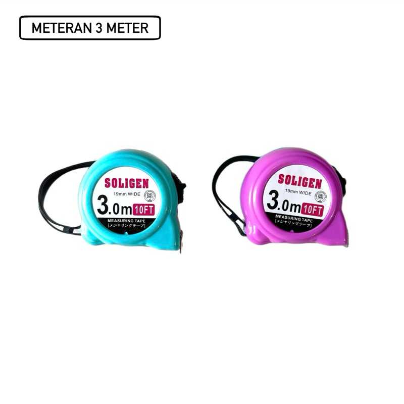 Jual Meteran 3 Meter / Meteran Tukang / Meteran Karet Soligen | Shopee ...