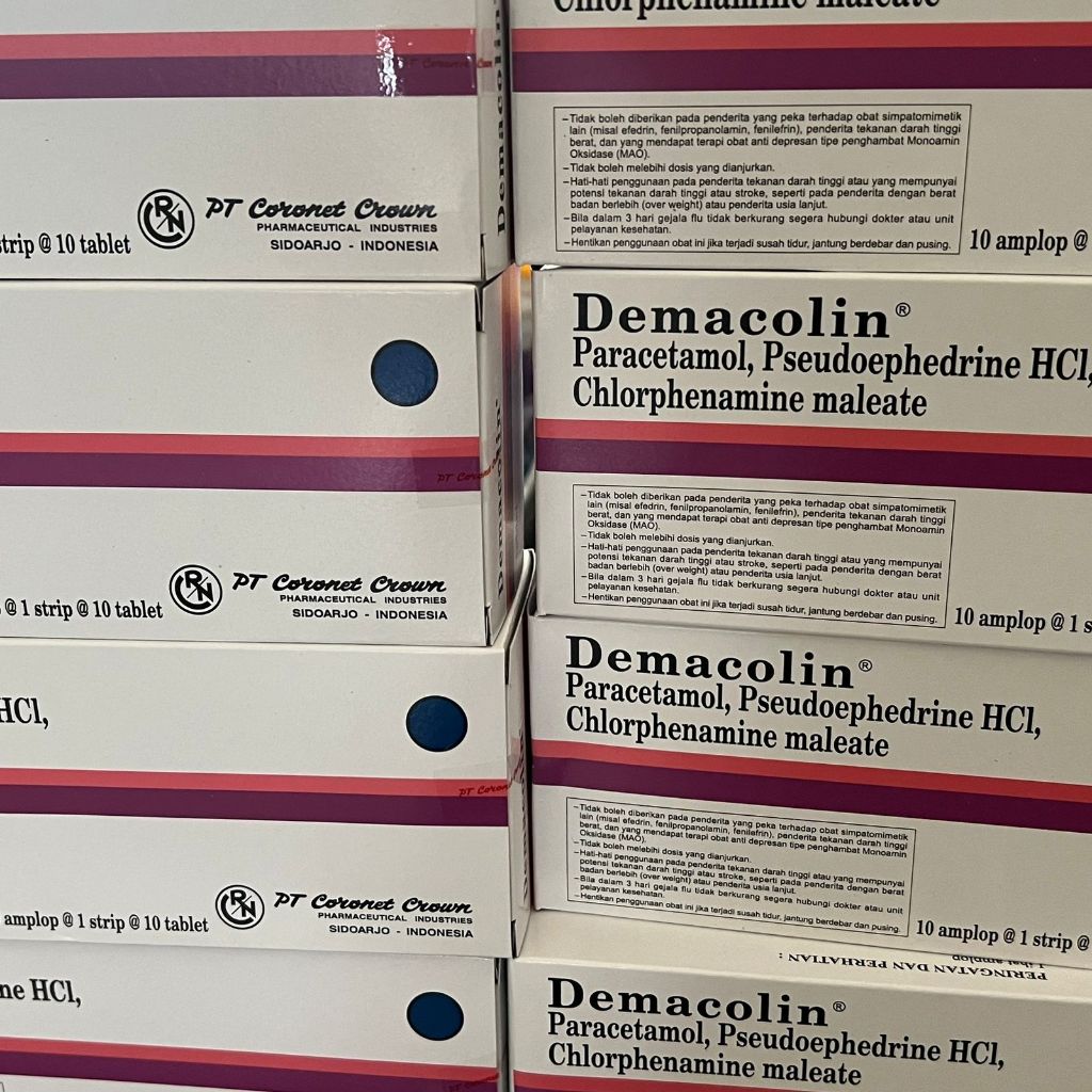 Jual Demacolin Tablet - Untuk Demam Flu per Strip isi 10 Tablet ...