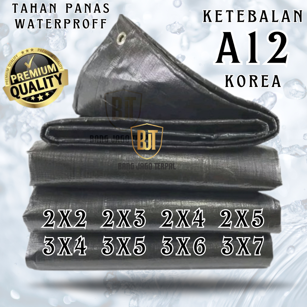 Jual Terpal Korea A12 Hitam Tebal Ukuran 3x4 3x5 3x6 4x5 4x6 4x7 Terpal ...