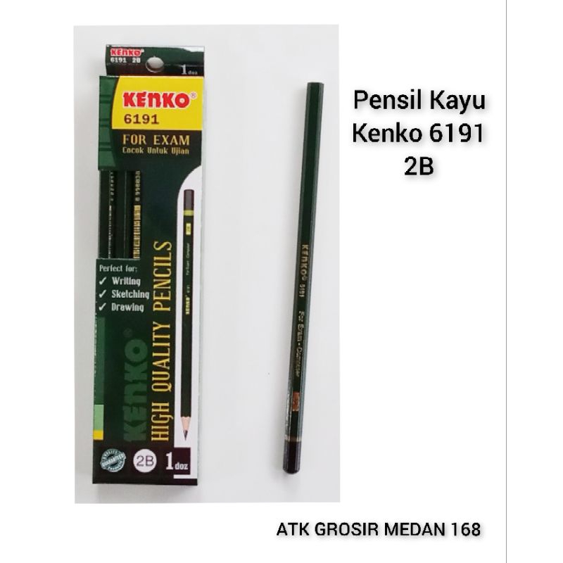 Jual Pensil Kayu Kenko 2B 6191 Body Hijau / pcs | Shopee Indonesia