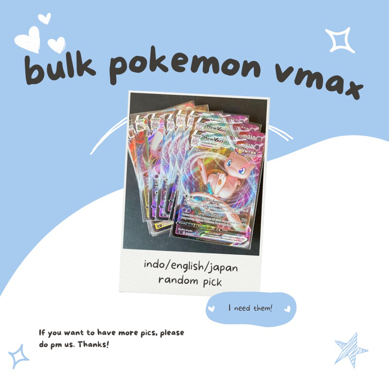 Jual Random Bulk VMAX Pokemon TCG Indonesia / English / Japan | Shopee Indonesia