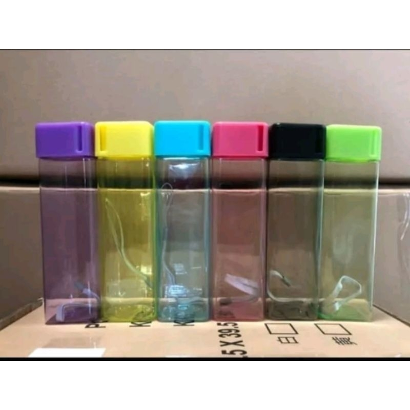 Jual Botol Kotak Polos Tanpa Tulisan My Bottle 1 KG MUAT 14 500ml ...