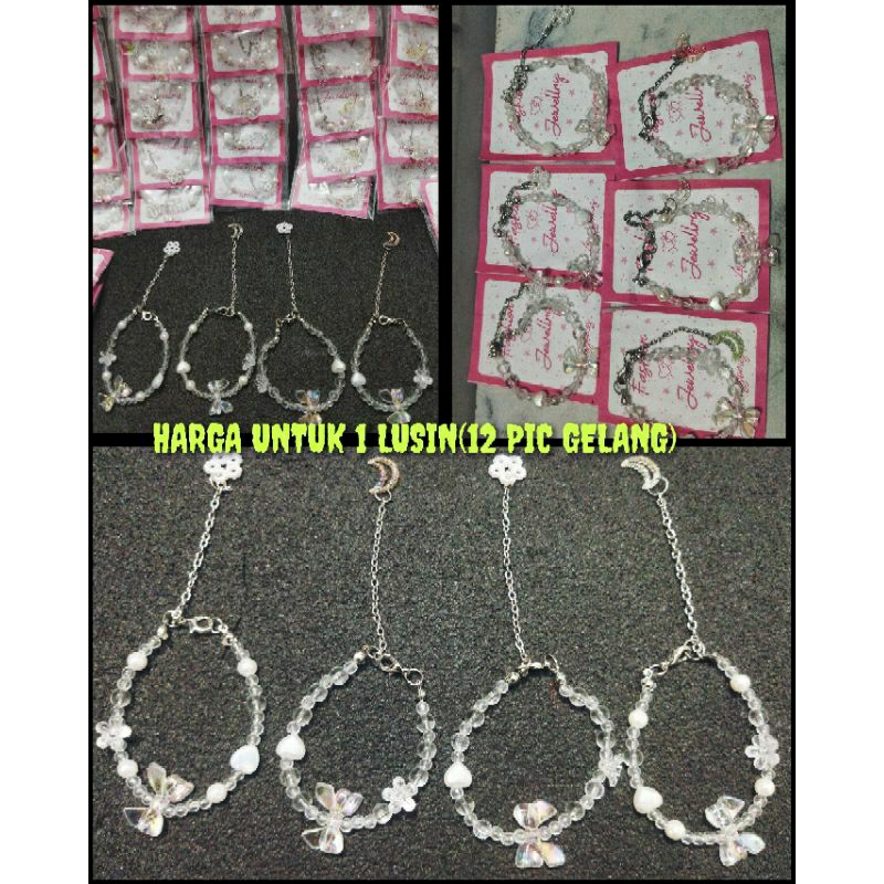 Jual Grosir/Gelang Tangan Mute Manik Manik Terbaru Model Gelang Pakai ...