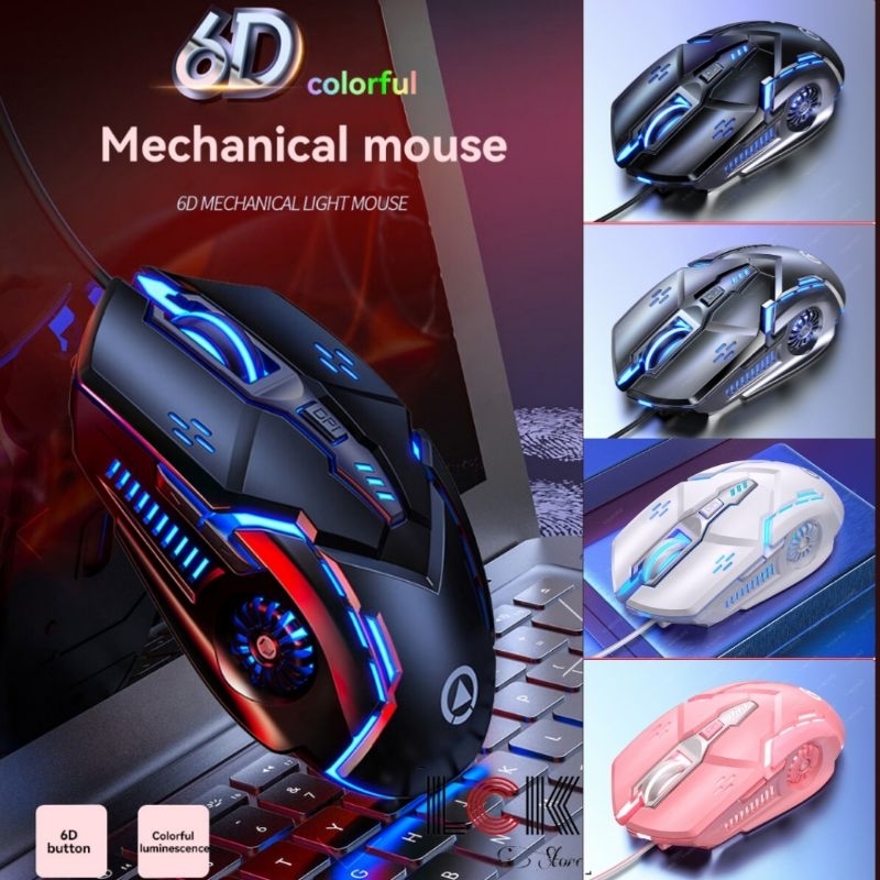 Jual Mouse Gaming G5 Mechanical RGB E Sport 6D / 6 button USB mouse ...