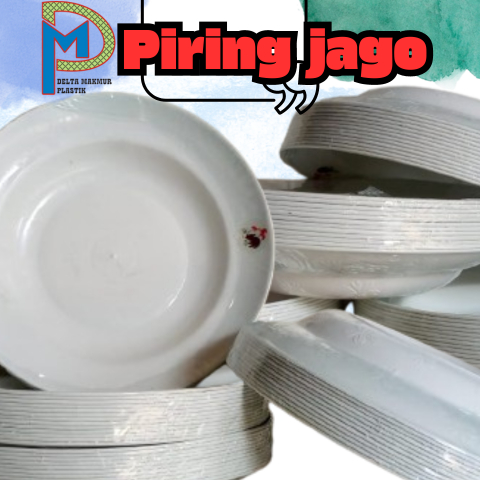 Jual Piring jago painting putih, banyak manfaat, paket isi 60 pcs/5 ...