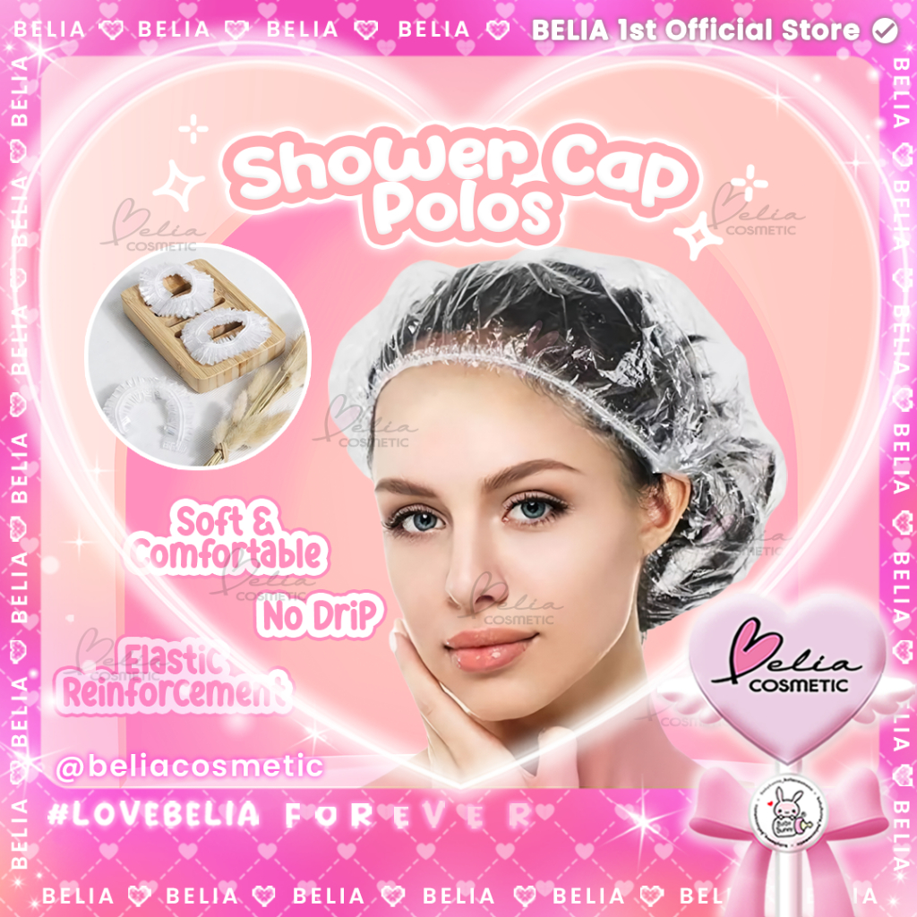 Jual BELIA Shower Cap Polos | Plastik Penutup Kepala | Topi Keramas ...